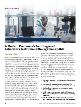 A Modern Framework for Integrated Laboratory Instrument Management (LIM ...